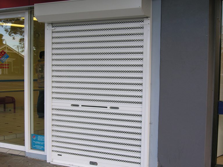 shopfront security mesh shutters - Rollashield Shutters